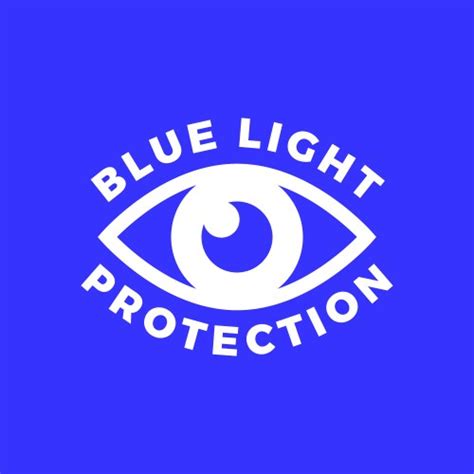Blue Light Protected Eye Symbol Causes Royalty Free Vector
