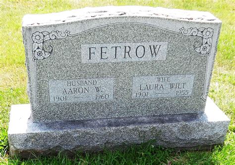 Aaron Walter Fetrow 1901 1960 Memorial Find A Grave