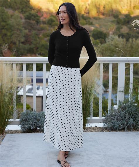 Black And White Polka Dot Skirt White And Black Polka Dot Skirt