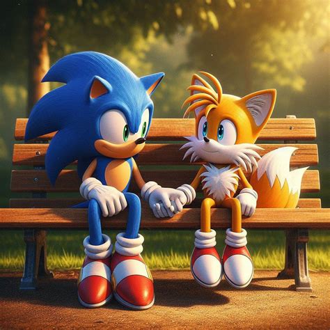 Sonic And Tails On A Park Bench 2 By Swiftfurai On Deviantart