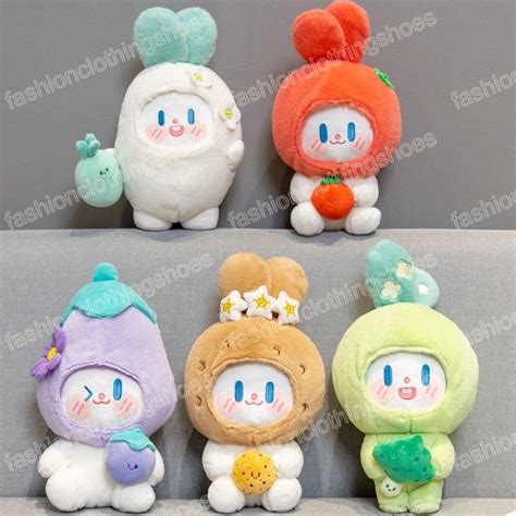 Kawaii 21cm Vegetable Rabbit Plush Toy Soft Kawaii Stuffed Animals