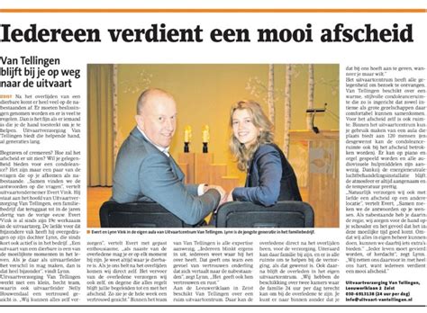 Evert Vink Op Linkedin Een Mooi Artikel In De Rouwbijlage Van De