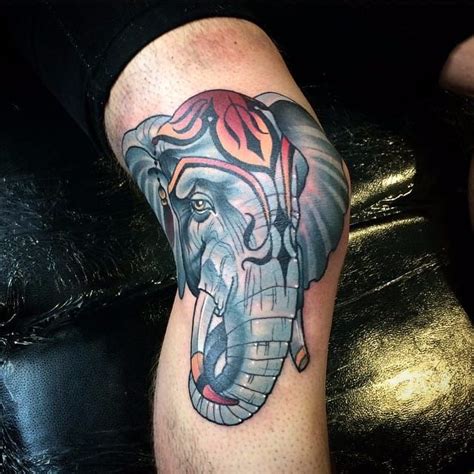 Knee Elephant Tattoos 31 Elephant Tattoo Designs Ideas Design