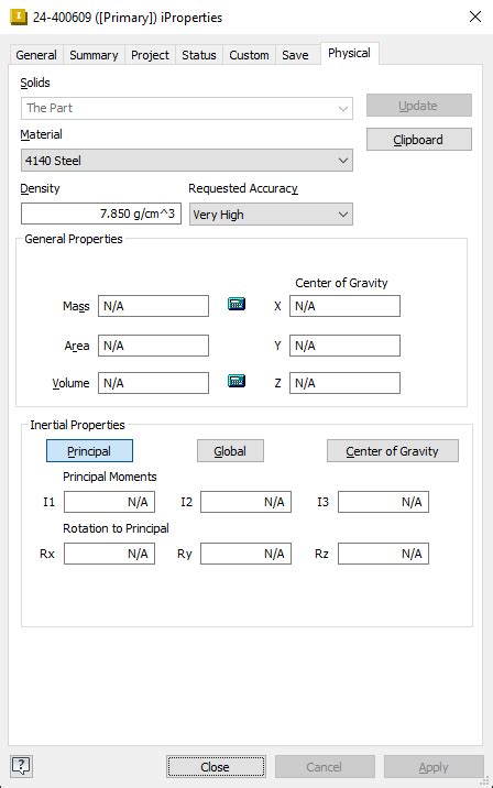 Solved Part File Mass Property Not Generatingupdating Autodesk