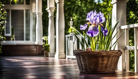 Iris On A Veranda Premium Ai Generated Image