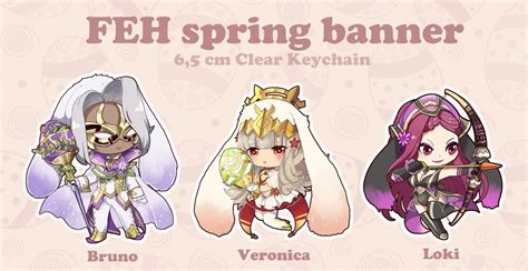 Feh Spring Banner Acrylic Keychain Etsy