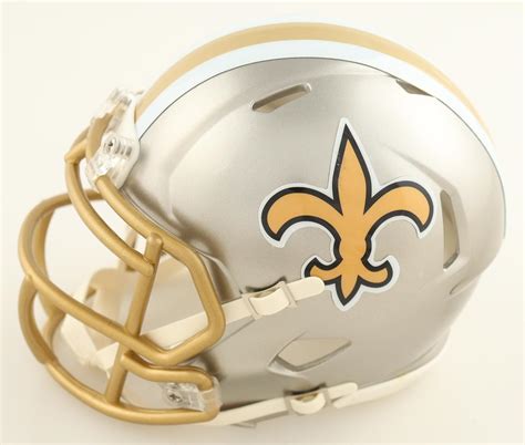 Drew Brees Signed Saints Flash Alternate Speed Mini Helmet Beckett