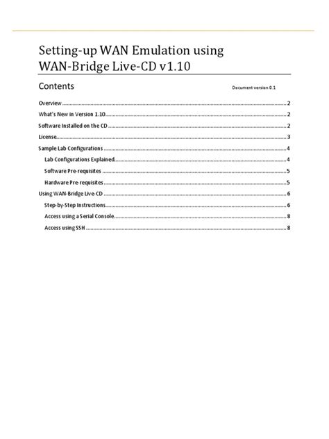 Setting Up Wan Emulation Using Wan Bridge Live Cd V110 Pdf Ip