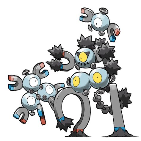 Magnemite Magneton And Sandy Shocks Pokemon Drawn By Blacknirrow