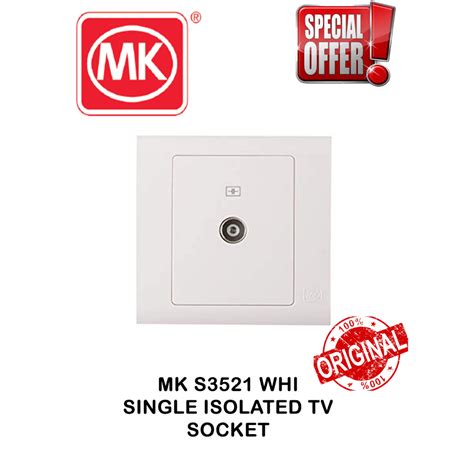 Mk Single Isolated Tv Socket Mk S3521 Offer Offer Shopee Malaysia