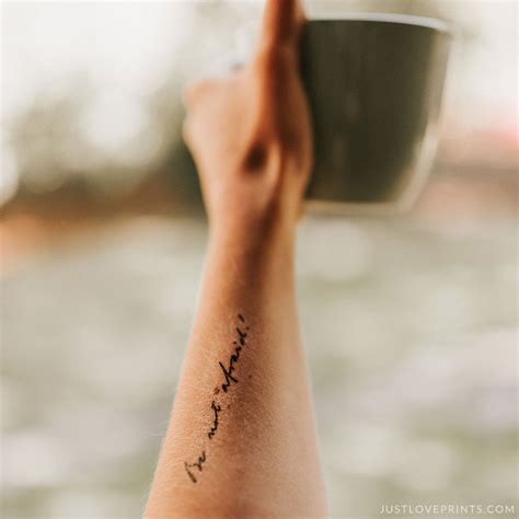 Be Not Afraid Temporary Tattoos Just Love Prints