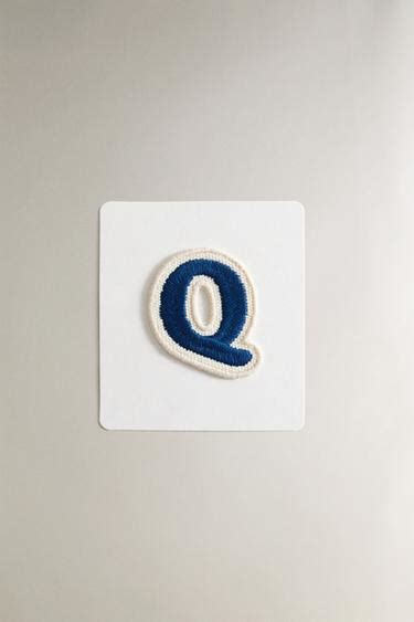 Thermo Adhesive Letter Q Patch Blue Zara United Kingdom