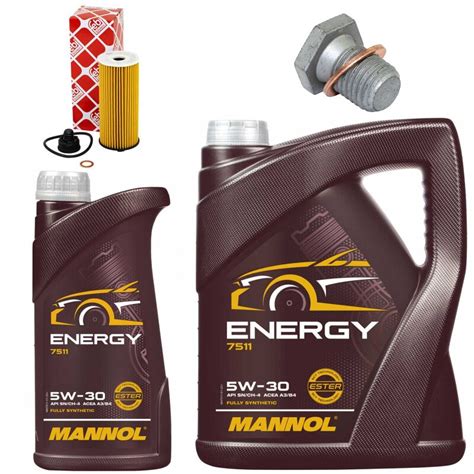 Engine Oil Mannol Energy 5w 30 Api Sn Ch 4 6 Liter Oil Filter 3695