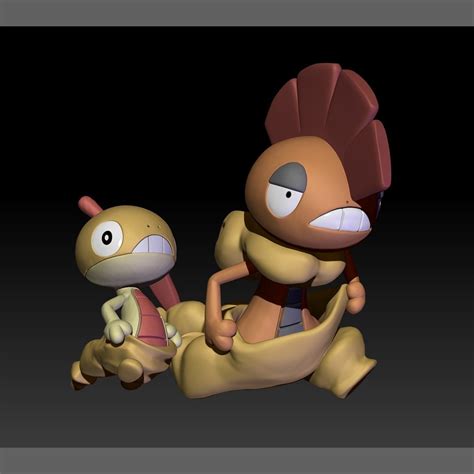 🐉 Pokemon Scraggy Scrafty・ Stl File For 3d Printing・cults