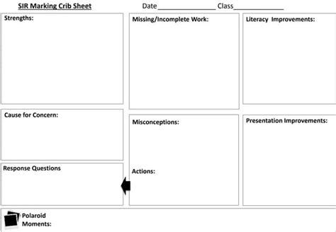 Marking Crib Sheet Pptx