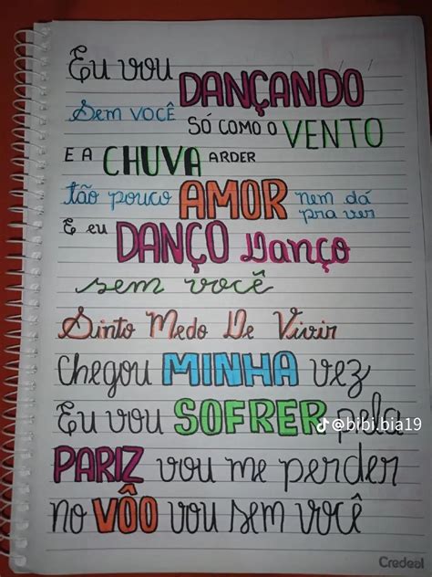 26 Ideias De Letras De Música Escrita No Papel Letras De Músicas