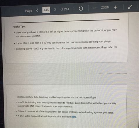 Solved Protocol 91 Phage Dna Extraction Objective To