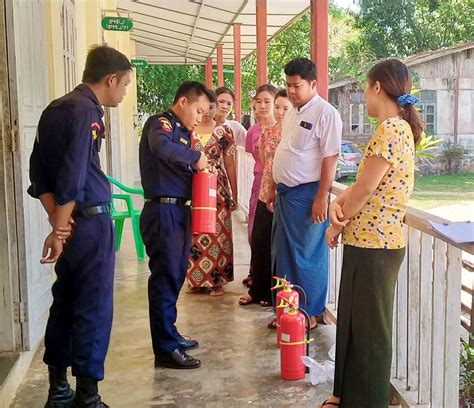 ပိုင်ကျုံမြို့ ဌာနဆိုင်ရာရုံးများ၌ မီးဘေးအန္တရာယ်ကြိုတင်ကာကွယ်ရေး ဆောင