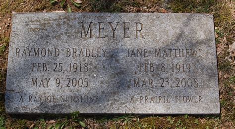 Raymond Bradley Meyer 1918 2005 Find A Grave Memorial