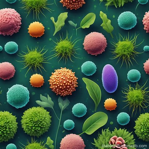 Cell And Plant Hybrid Concept Stable Diffusion Online