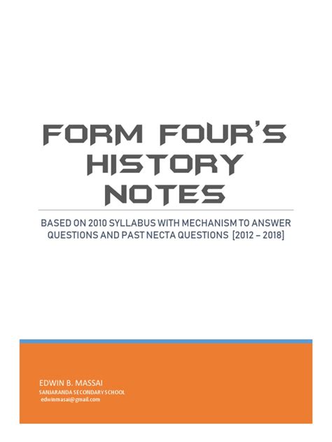 History Form Four Complete Notespdf Great Depression Austria Hungary