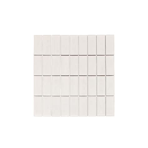 Akita Handmade Look Rectangle Mosaic Tile Pearl