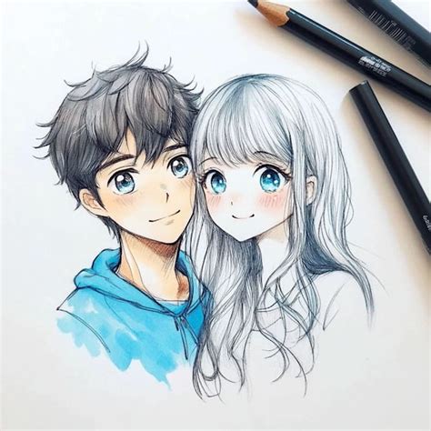 Cute Anime Love Drawings