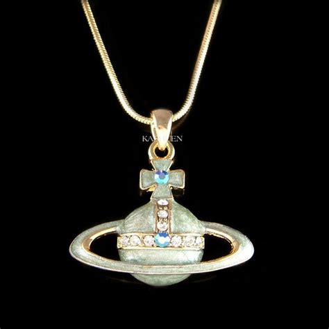 Swarovski Crystal Cross Light Blue Saturn Jupiter Neptune Uranus Flat