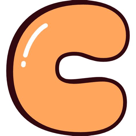 Bubble Letter C Orange Icon Svg Vector And Png Free Download Uxwing