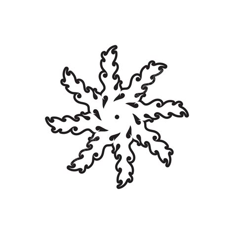 Tribal Flame Vector Symbol Image Template Icon Isolated Heat Vector