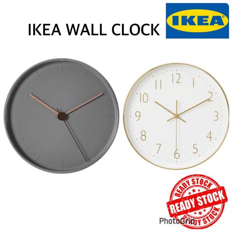 Ikea Wall Clock Jam Dinding Ikea Jam Analog Clock 25cm 30cm Shopee
