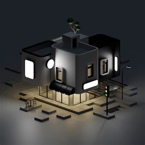 3d Rendering Of Cartoon House Free Photo