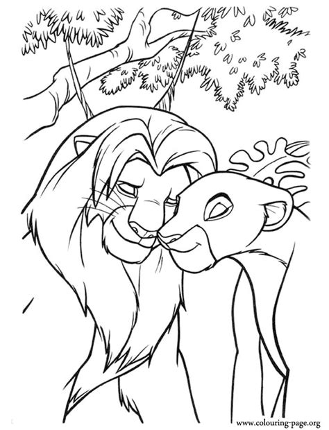 The Lion King Coloring Pages Simba And Nala