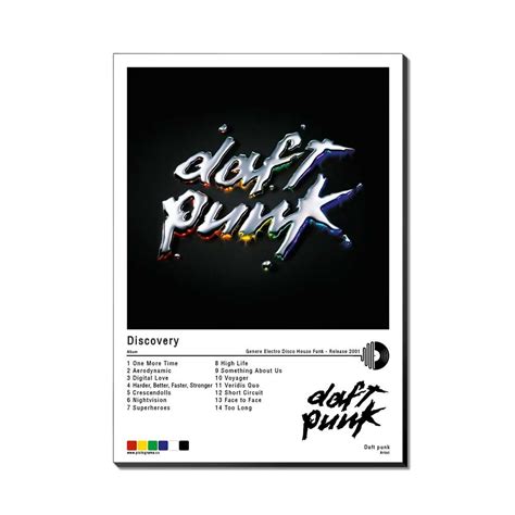 Póster Daft Punk Discovery 2001 Pictograma Taller Creativo