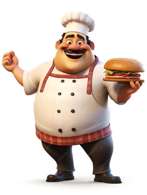 Premium Photo 3d Pixar Character Potraits Cheff