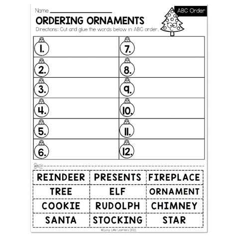 Winter Early Finishers 2nd Grade Ela Abc Order Ordering