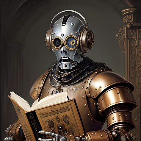 Renaissance Portrait Of An Ornately Armored Warforged Steampunk