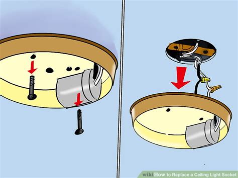 How To Replace A Ceiling Light Socket Steps With Pictures