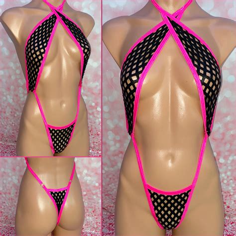Diamond Mesh Slingshot Multiple Colour Options Captivating Kinis