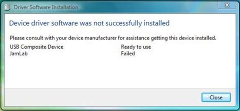 Device Driver Software Was Not Install Successfully
