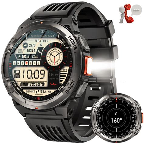 Cyberdyer 3atm Waterproof Military Smart Watches For Men With Led