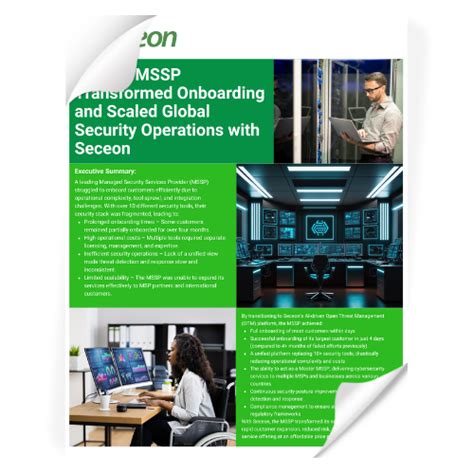 How An Mssp Transformed Scaled Global Security Operations With Seceon