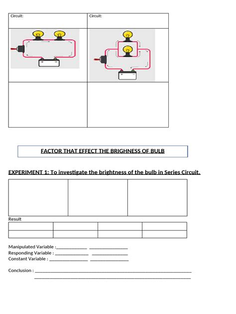 Series And Parallel Circuit Experiment Pdf