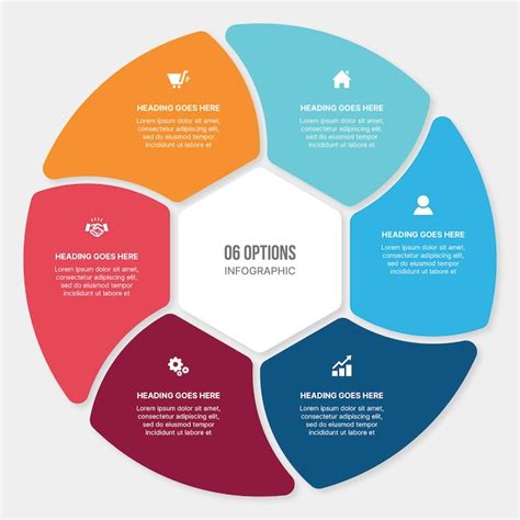 Premium Vector Circle Infographic Template Design With 6 Steps Process Workflow Diagram
