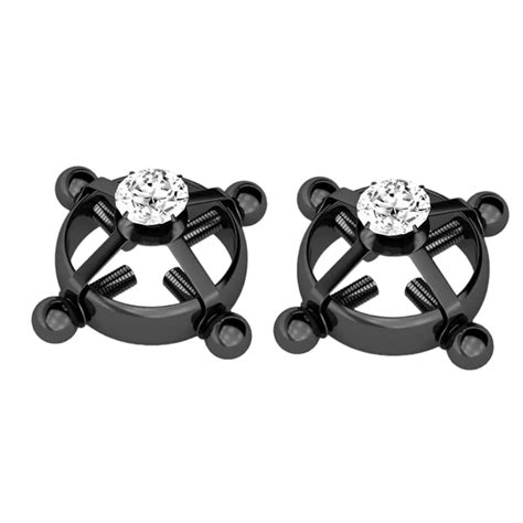 Eligant Unisex Black Stainless Steel Nipple Ring Shop Today Get It Tomorrow