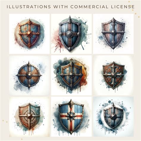 Medieval Shield Designs For Scrapbooking And Decor Wheel Of Time