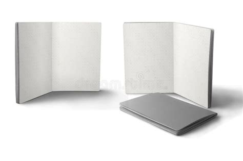 Empty Blank Passport Mock Up Isolated On White Background3d Rendering