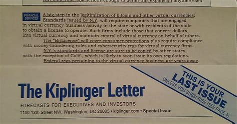 Kiplinger Letter Features Bitcoin In July 2015 Newsletter Imgur
