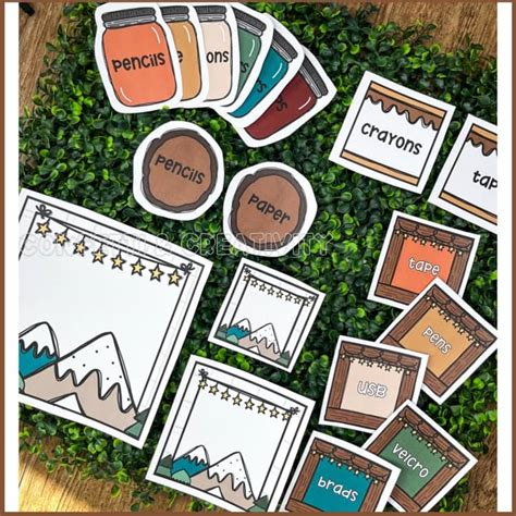 Classroom Labels Camping Classroom Theme Editable Tpt
