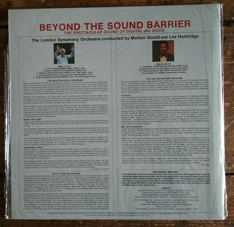 Dbx Digital Disc Sampler Lp Beyond The Sound Barrier
